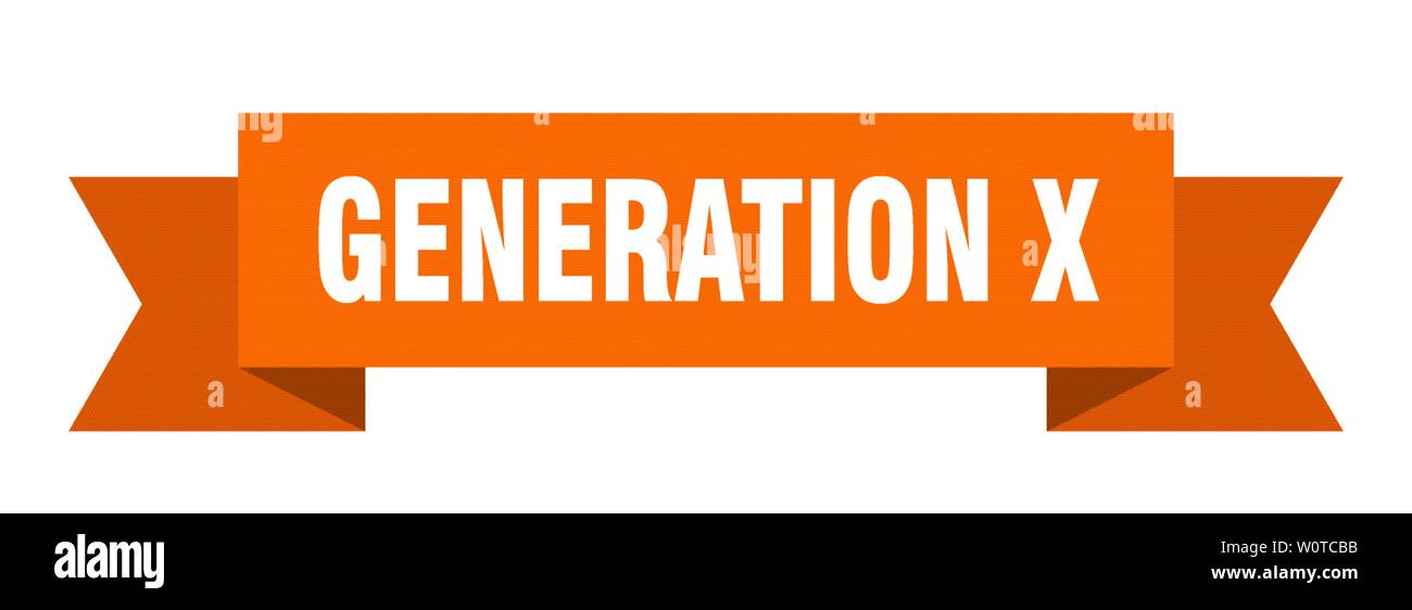 generation x ribbon. generation x isolated sign. generation x banner ...