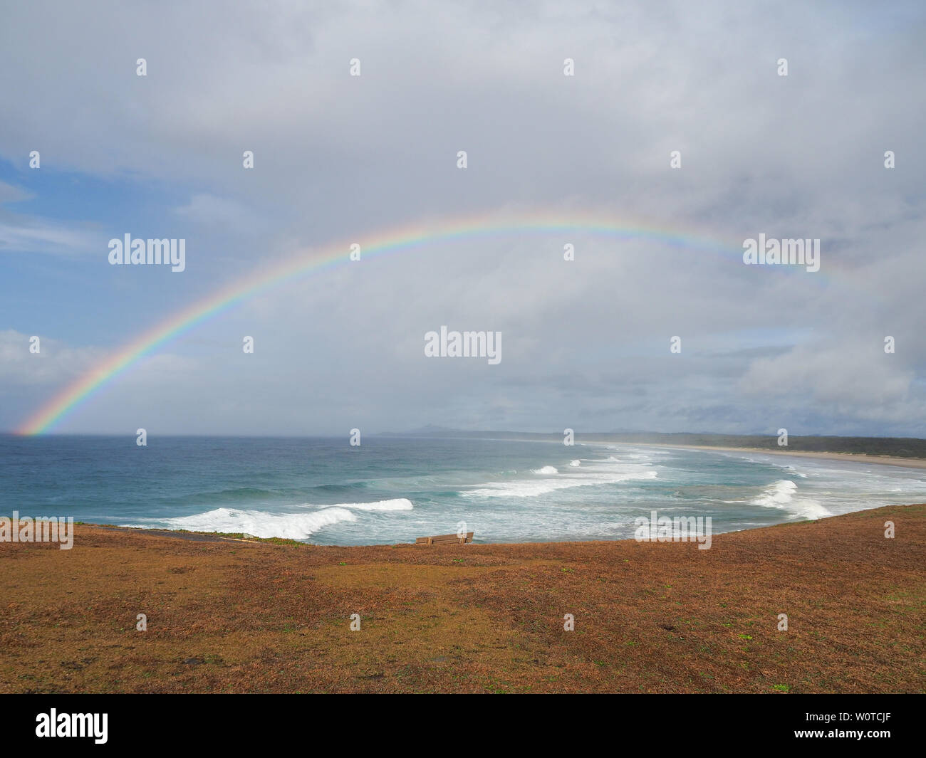 Beautiful Rainbow arch at the beach, Australia Stock Photo - Alamy