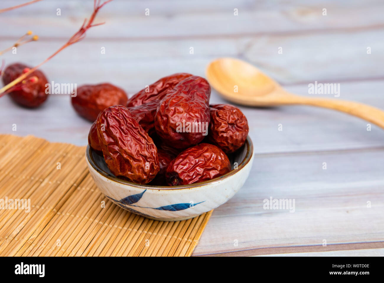 Dried fruit jujube and field jujube big red jujube Stock Photo - Alamy