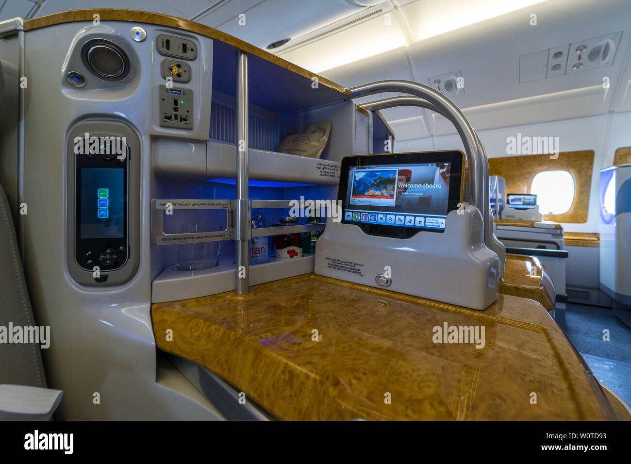 Berlin April 26 2018 Interior Of Business Class Of The Worlds