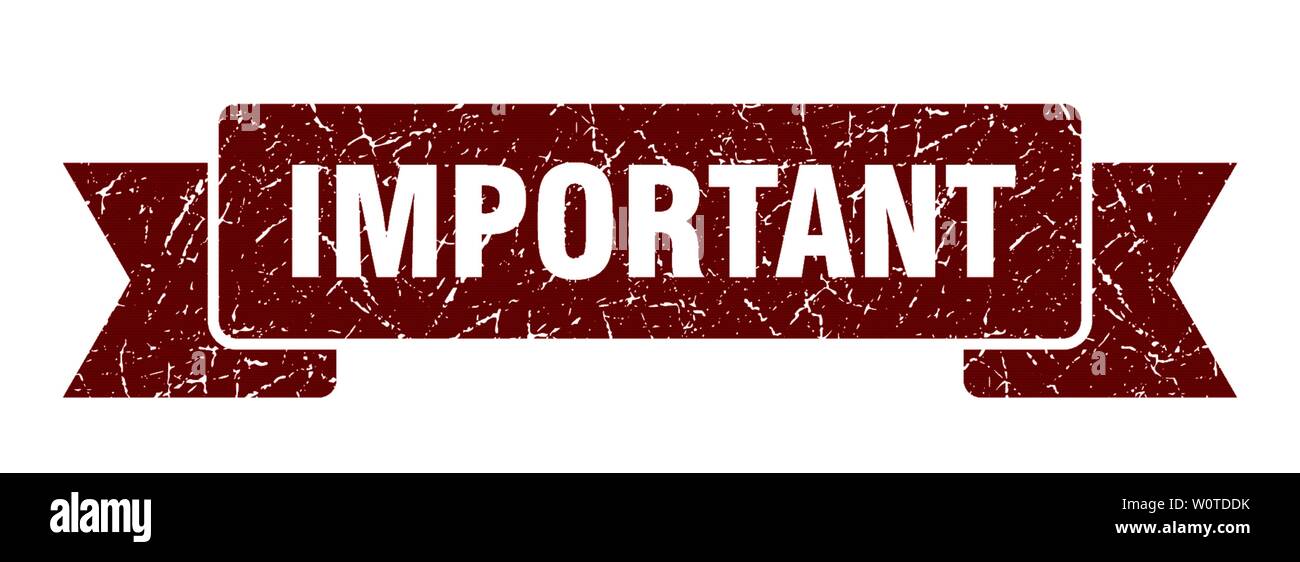 important grunge ribbon. important sign. important banner Stock Vector ...