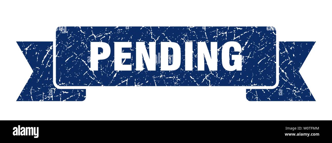 pending grunge ribbon. pending sign. pending banner Stock Vector Image ...