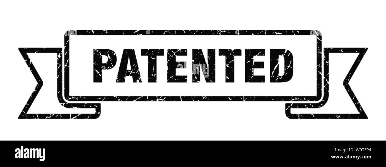 patented grunge ribbon. patented sign. patented banner Stock Vector ...