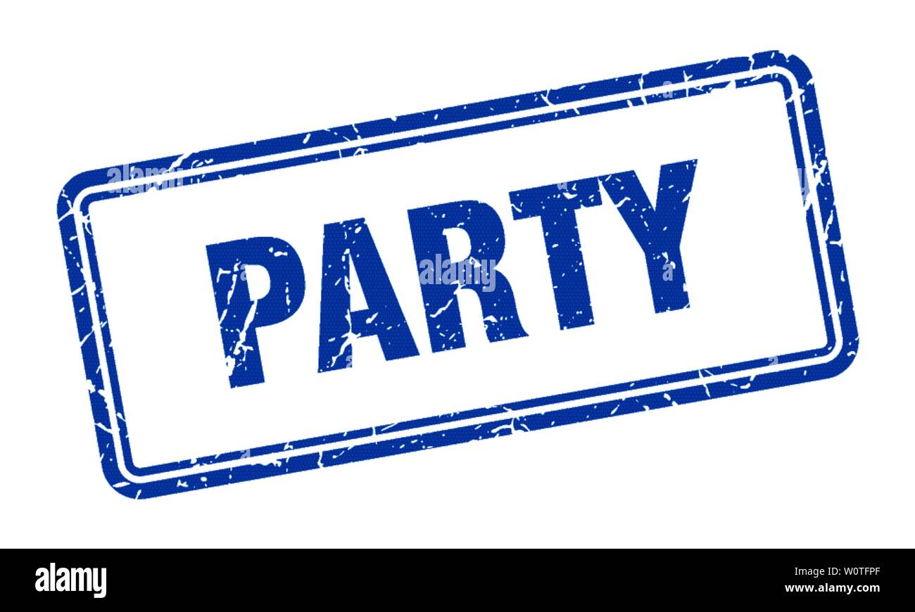 party stamp. party square grunge sign. party Stock Vector Image & Art ...