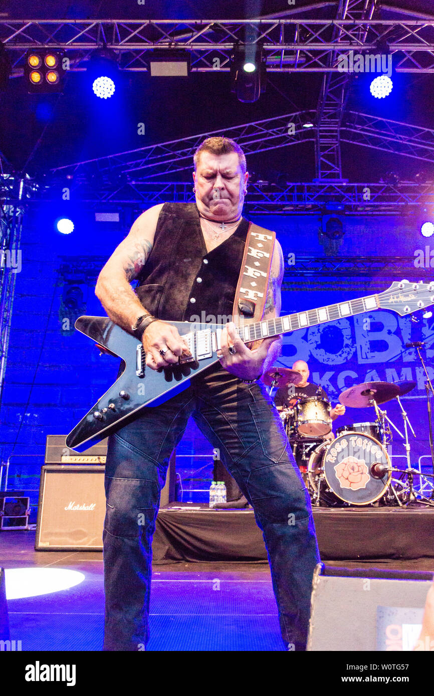 Kiel, Germany. 18th June, 2018. The Band "Rose Tattoo" is performing in ...