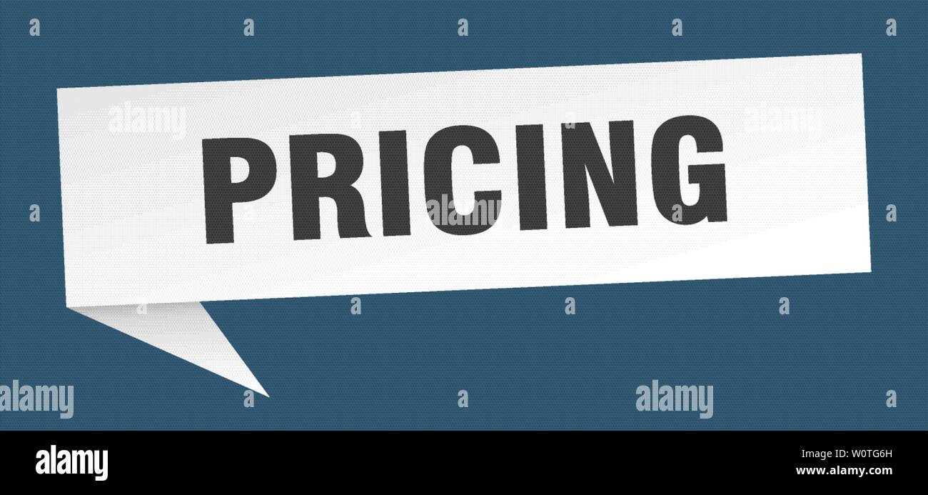 pricing speech bubble. pricing sign. pricing banner Stock Vector Image ...