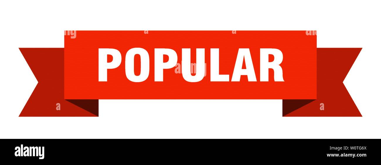 popular ribbon. popular isolated sign. popular banner Stock Vector ...