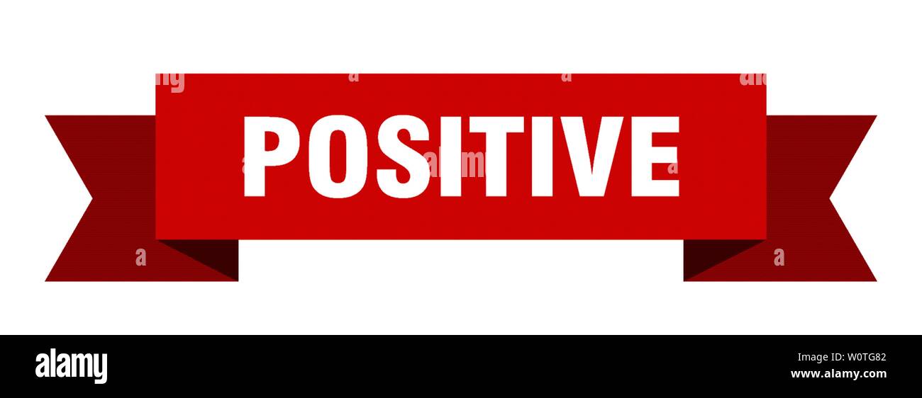 positive ribbon. positive isolated sign. positive banner Stock Vector ...