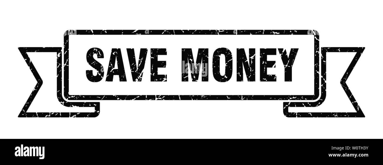 save money grunge ribbon. save money sign. save money banner Stock ...