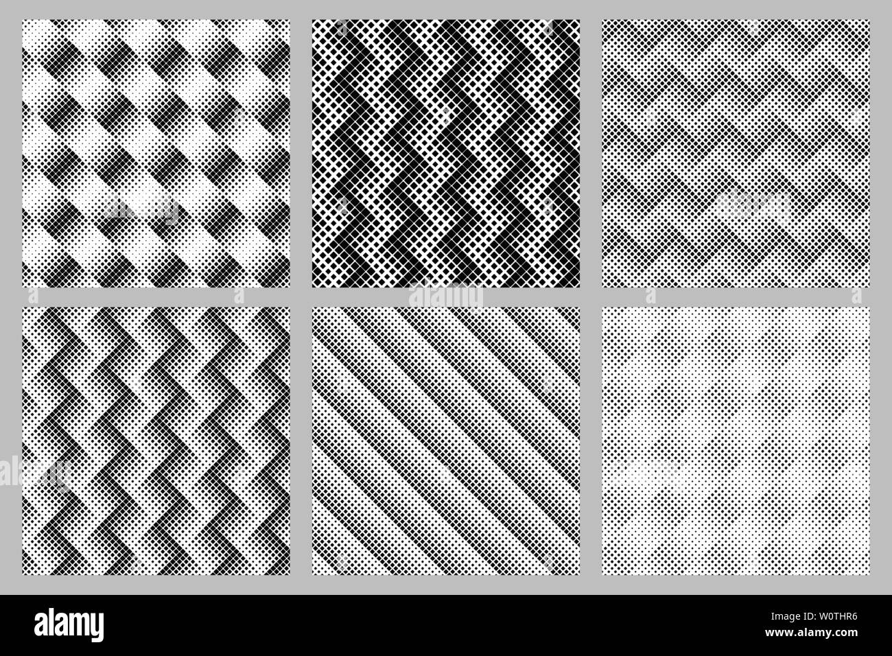 Geometrical rounded diagonal square pattern background collection - abstract vector designs ...