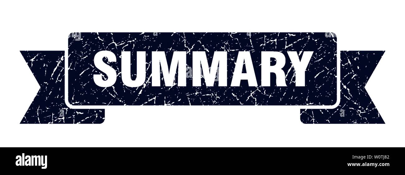 summary grunge ribbon. summary sign. summary banner Stock Vector Image ...