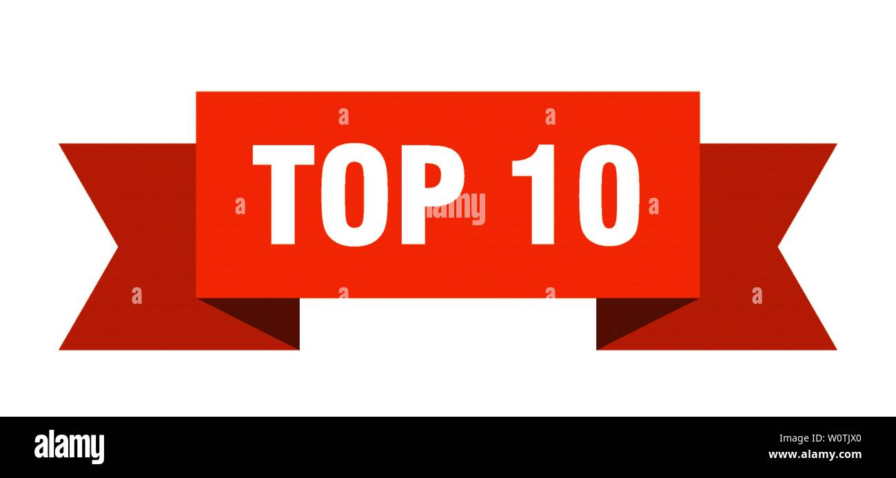 top 10 ribbon. top 10 isolated sign. top 10 banner Stock Vector Image ...
