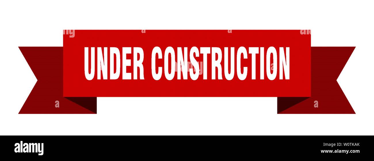 under construction ribbon. under construction isolated sign. under ...