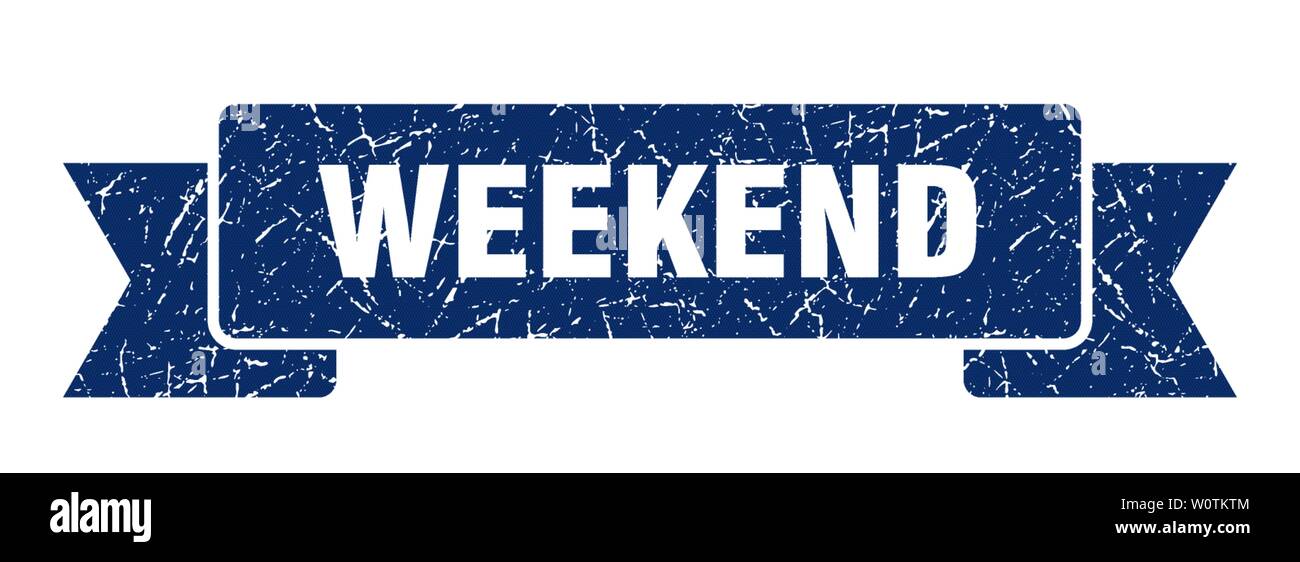 weekend grunge ribbon. weekend sign. weekend banner Stock Vector Image ...