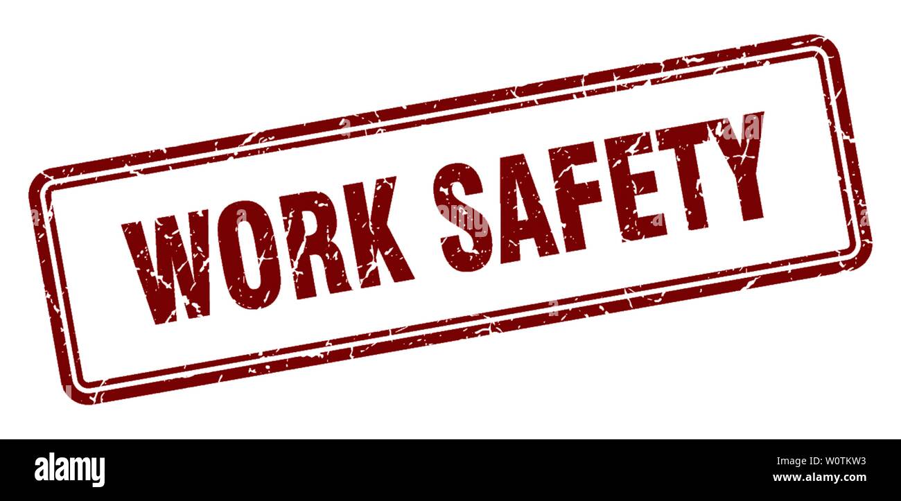 work safety stamp. work safety square grunge sign. work safety Stock ...