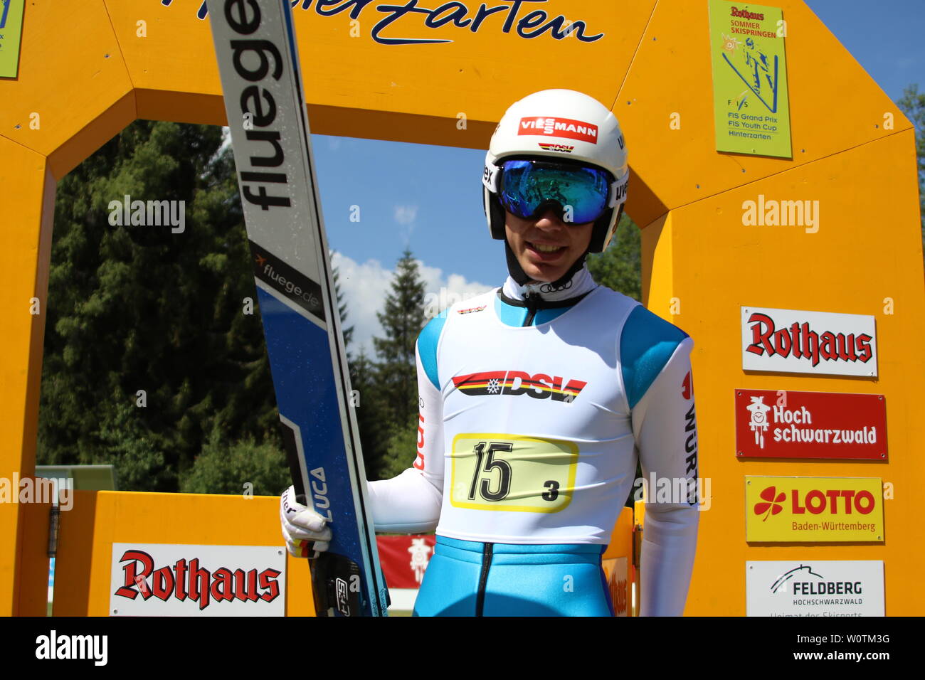 Luca Roth (SV Messstetten) beim Teamwettkampf Skisprung DM 2018 ...