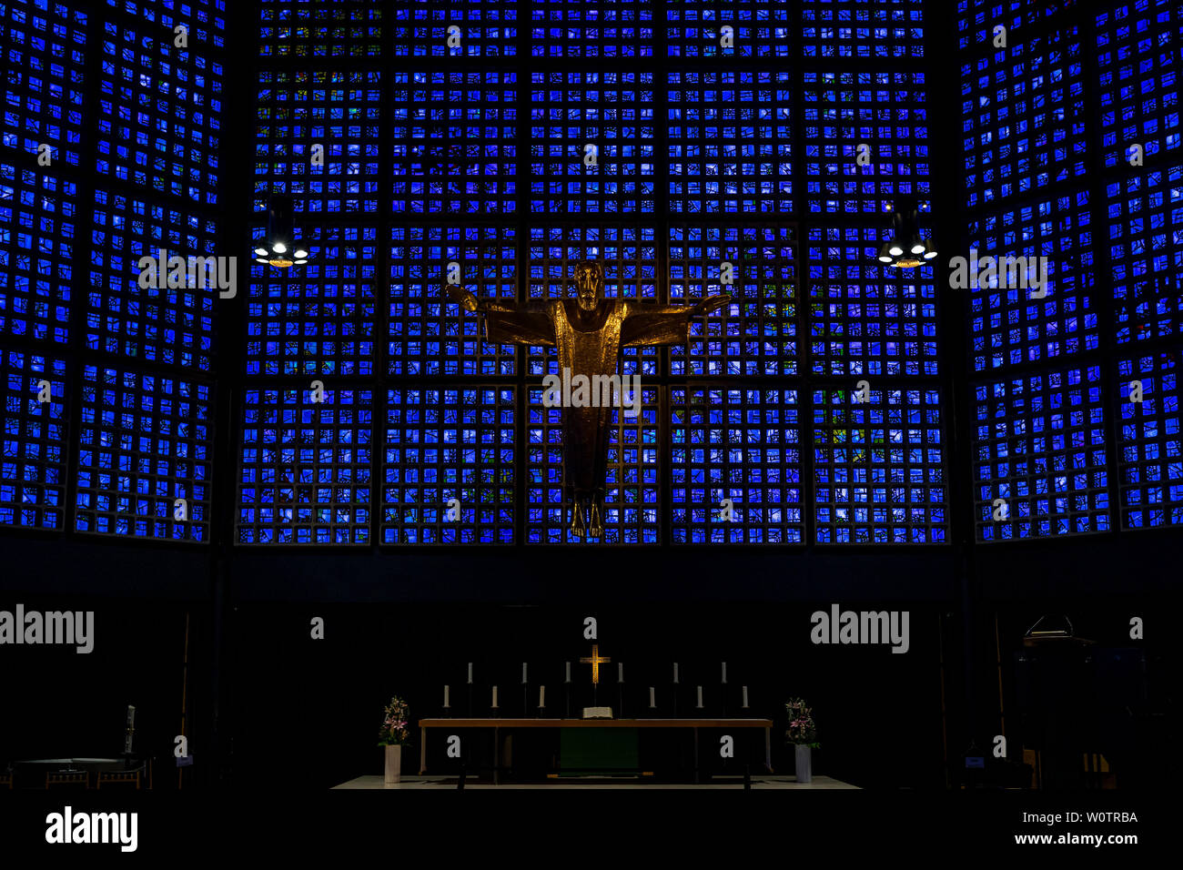 BERLIN - JUNE 09, 2018: Interior of Kaiser Wilhelm Memorial Church ...