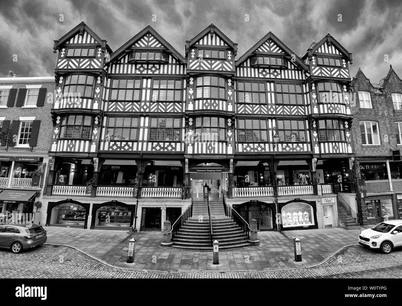 A panoramic view of St Michael's Building, one of the many black and ...