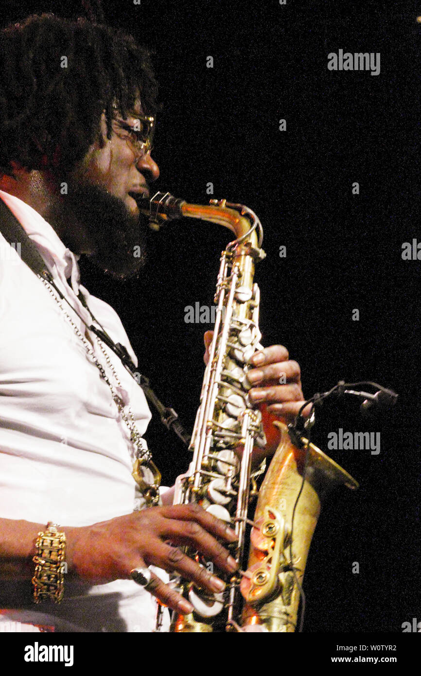 The saxophonist and DJ Soweto Kinch and his band from Birmingham in ...