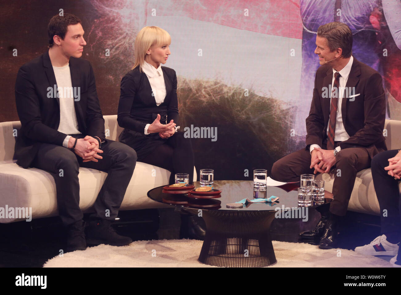 Markus Lanz, Aljona Savchenko, Bruno Massot, ZDF Fernsehshow MENSCHEN ...