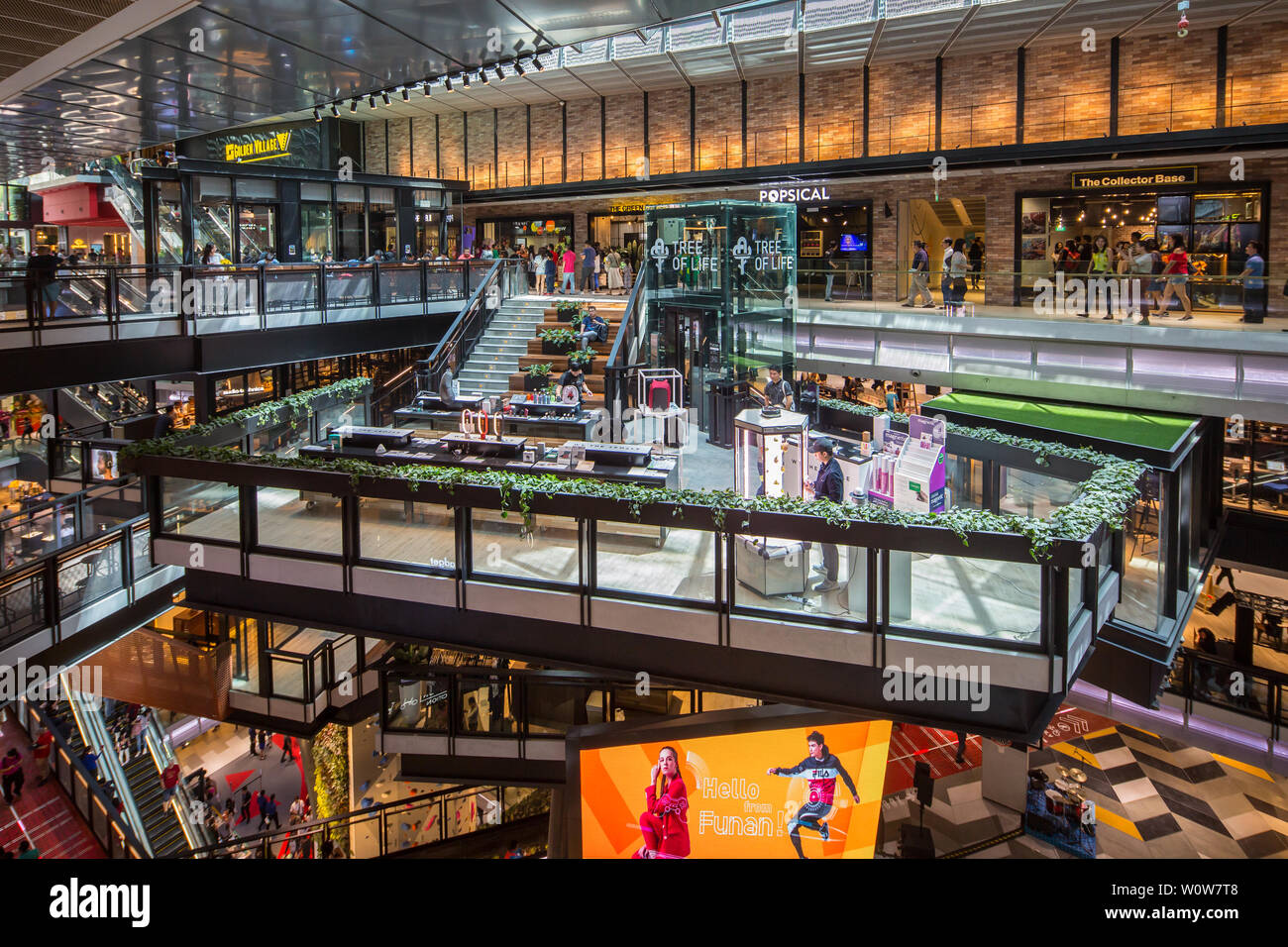 A pop-up space inside Funan Mall Interior for small business to push ...