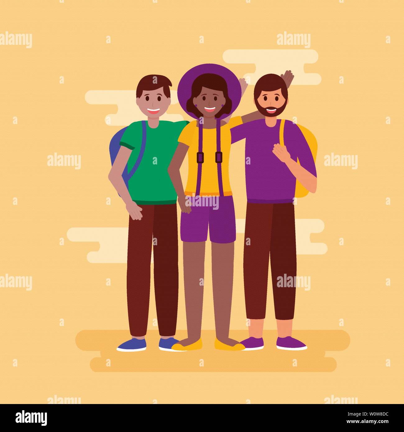 Diverse group of people laughing Stock Vector Images - Alamy
