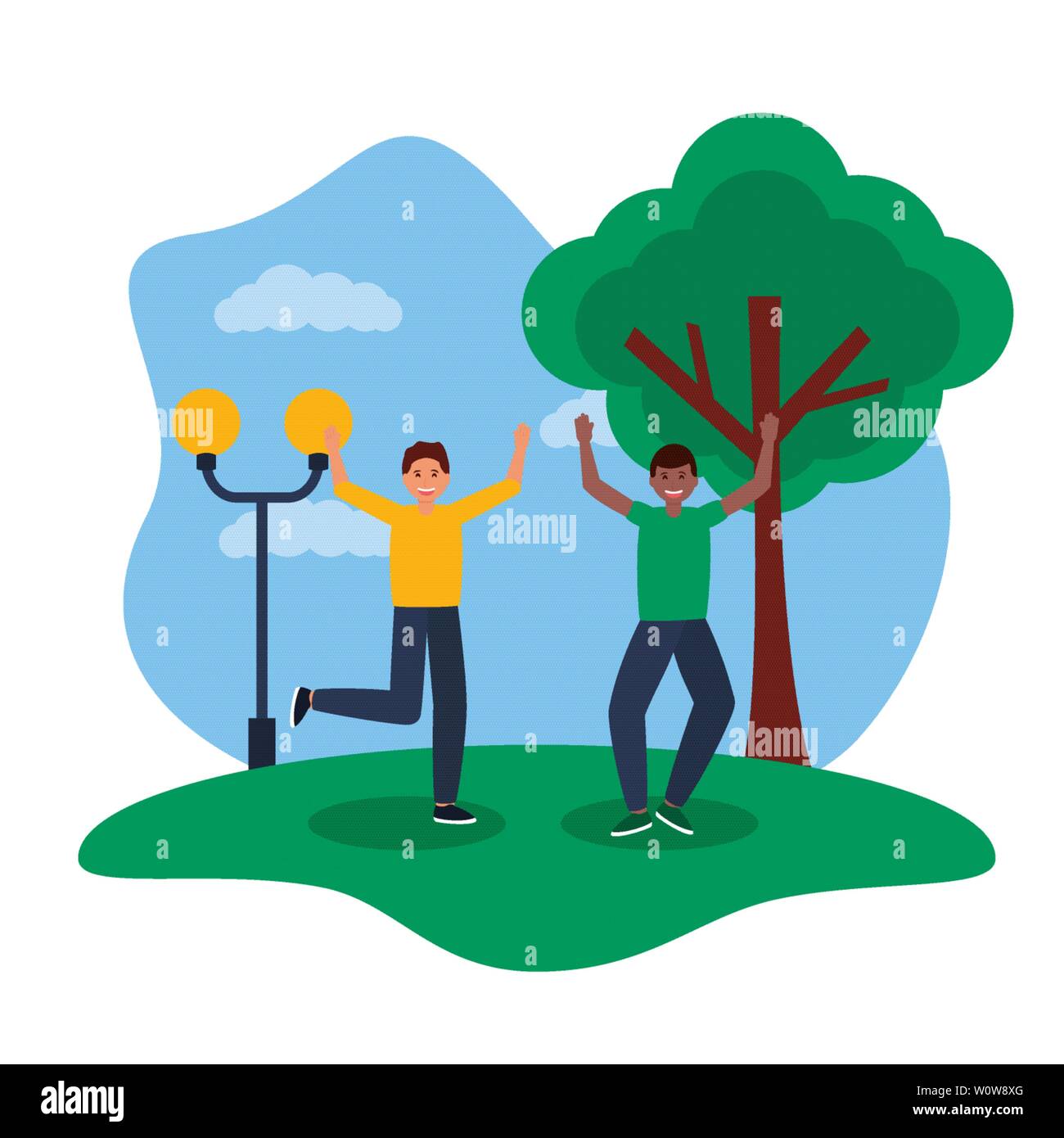 Friends group selfie happy Cut Out Stock Images & Pictures - Alamy