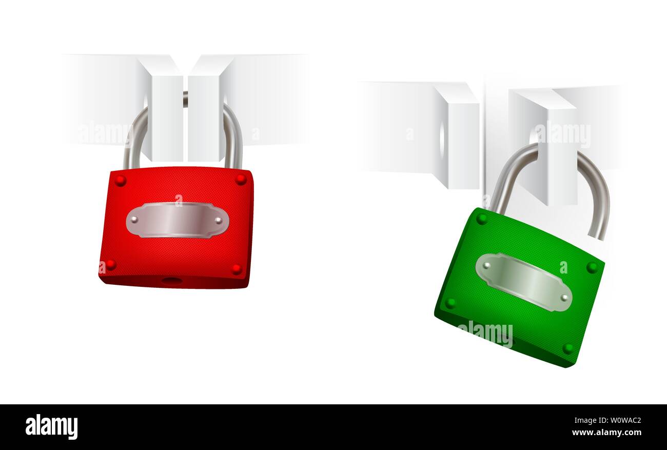 Closed sign door padlock Cut Out Stock Images & Pictures - Alamy