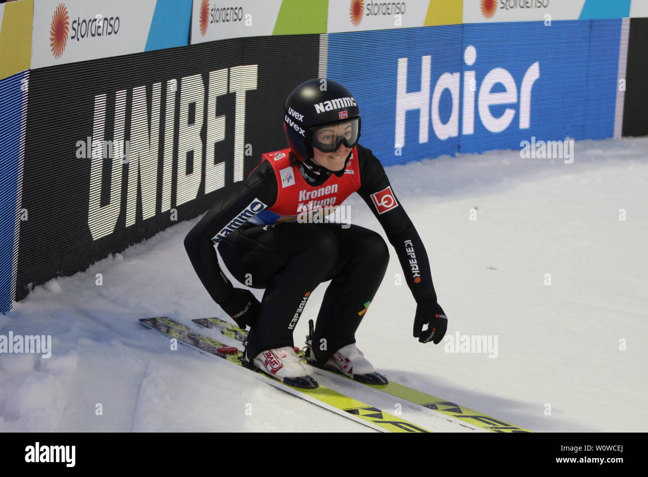 Silje Opseth (Norwegen) beim Teamspringen Frauen, FIS Nordische Ski-WM ...