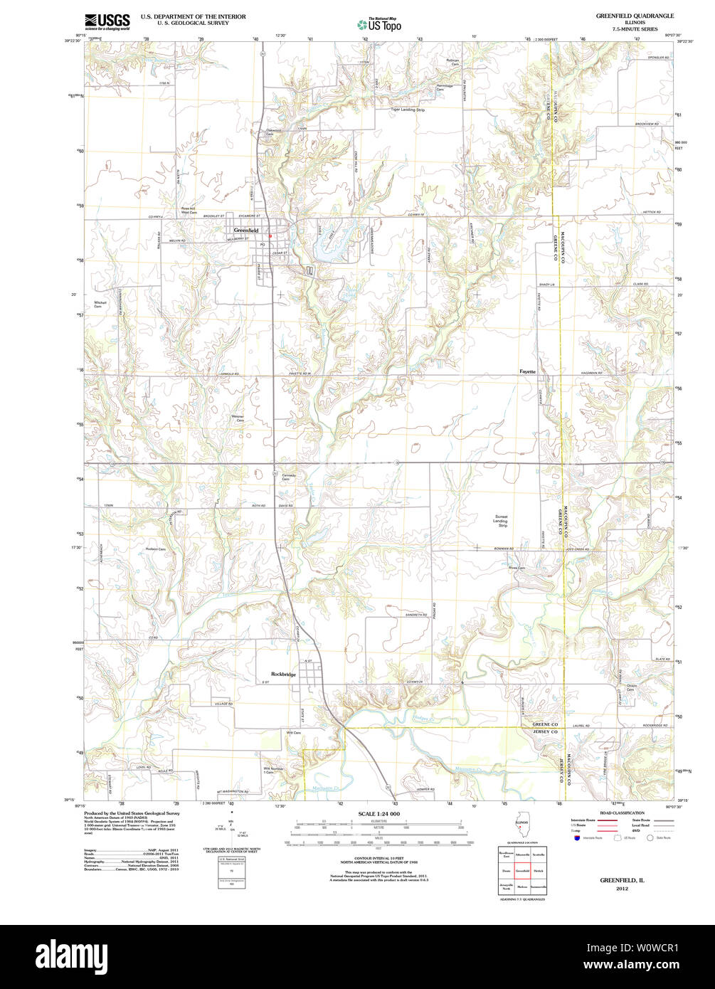 Greenfield map hi-res stock photography and images - Alamy