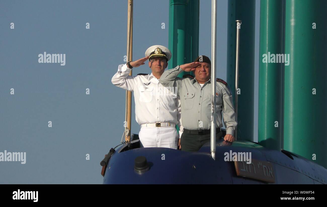 HAIFA, ISRAEL - JANUARY 12, 2016: Chief of Staff Eisenkot, Commander of ...