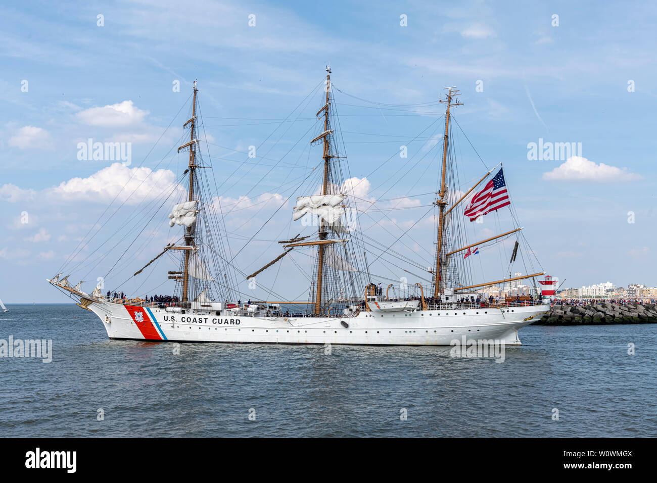 THE HAGUE, 23 June 2019 - US Coast Guard antique tall ship, vessel ...