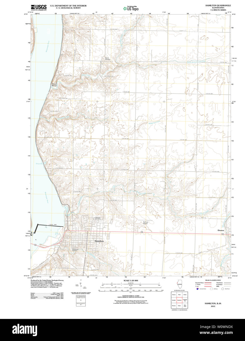 Hamilton illinois map hi-res stock photography and images - Alamy