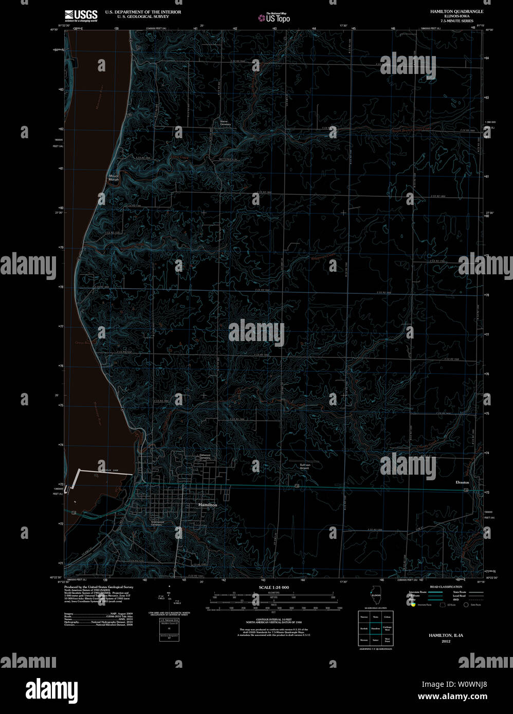 Hamilton illinois map hi-res stock photography and images - Alamy