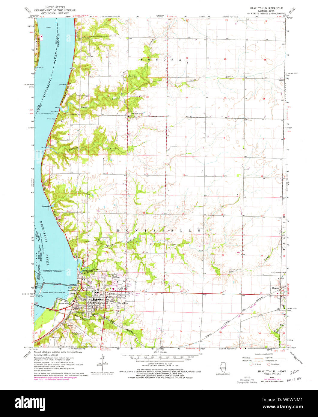 Hamilton illinois map hi-res stock photography and images - Alamy