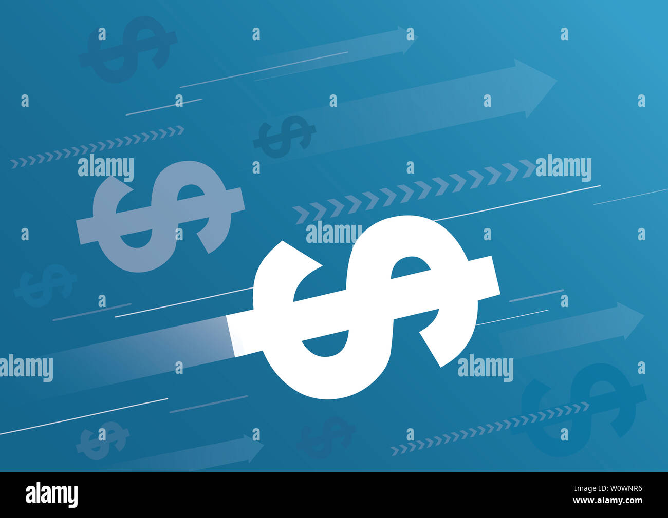 abstract dollars and blue background Stock Photo - Alamy