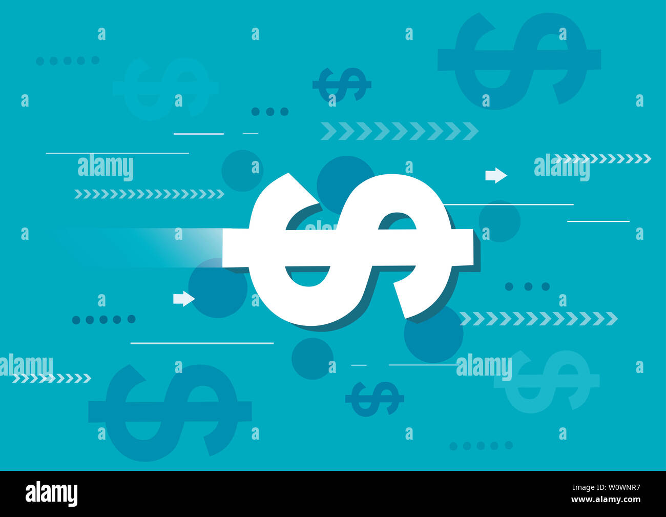 abstract dollars and blue background Stock Photo - Alamy