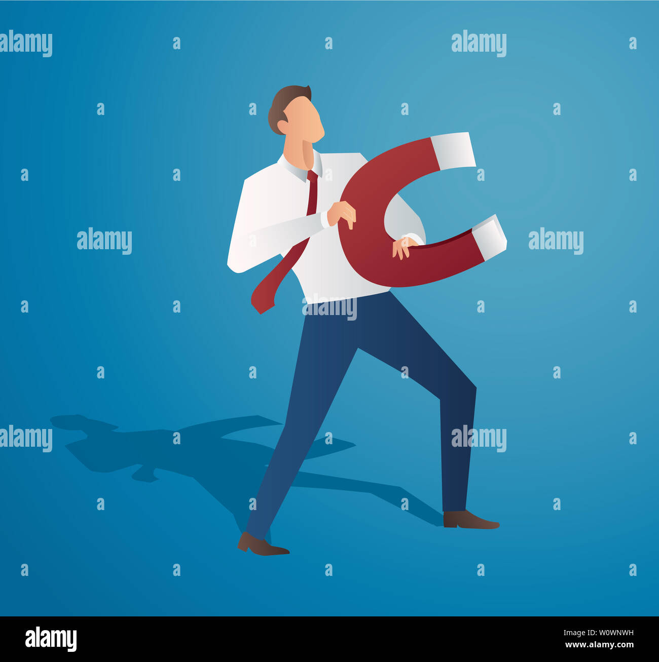 Successful businessman money magnet hi-res stock photography and images ...