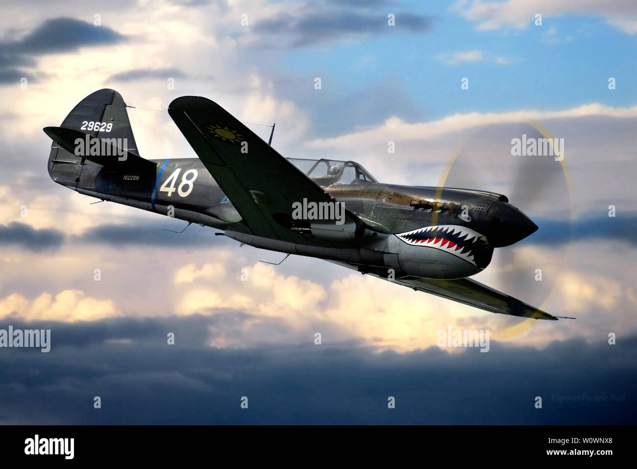 Curtiss P-40E Warhawk Flying Tigers Stock Photo - Alamy