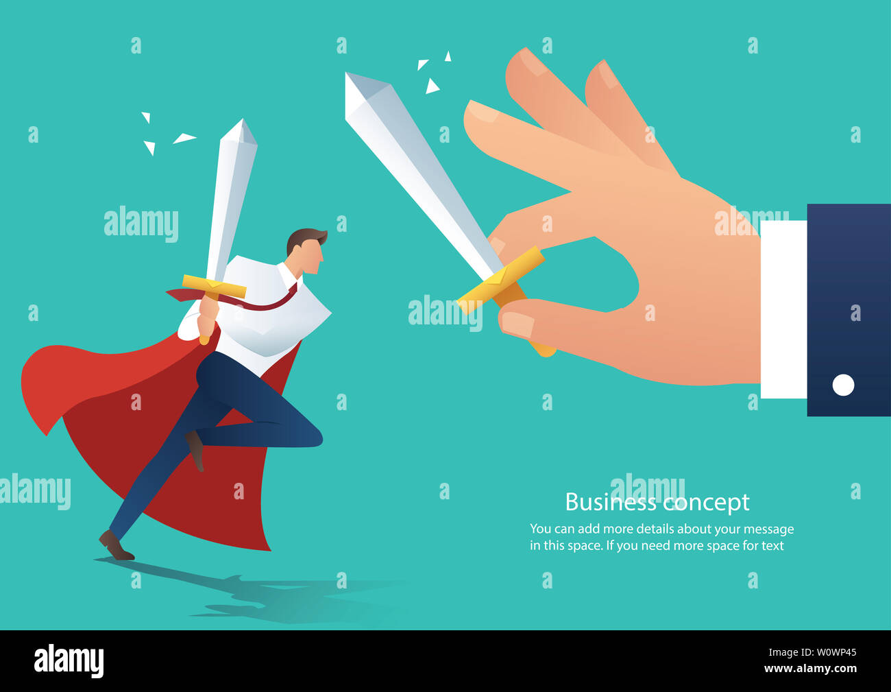 Businessman holding sword hi-res stock photography and images - Alamy