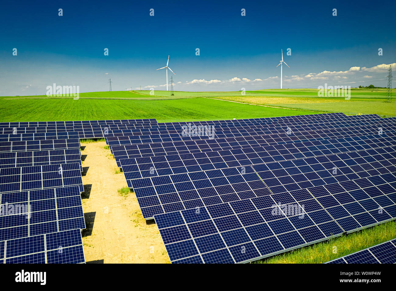 Stunning aerial view field solar hi-res stock photography and images ...