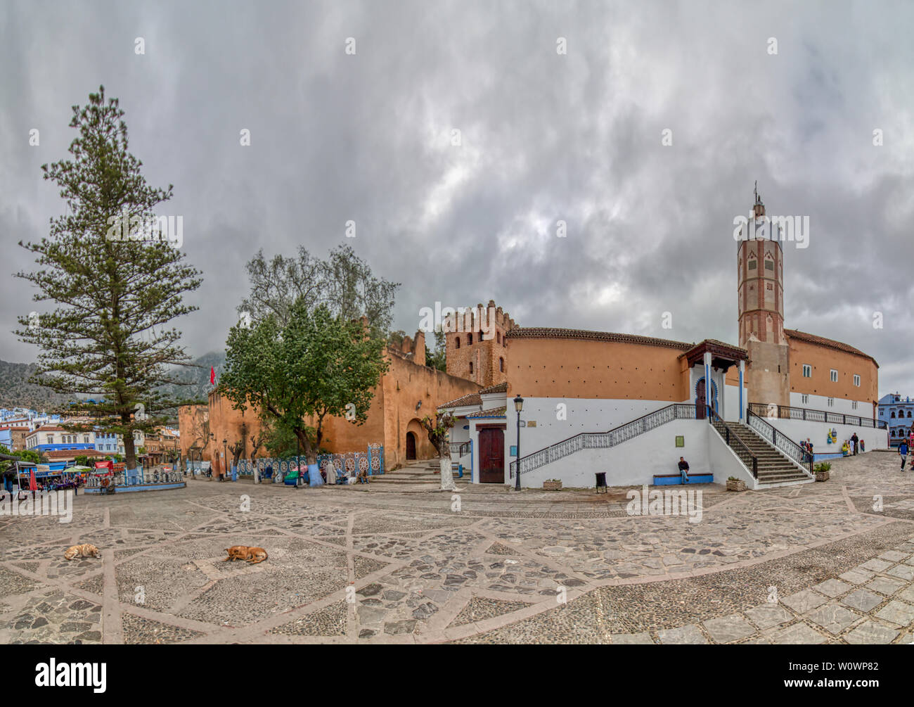 Chefchaouen, Morocco - May 4, 2019: View of the kasbah (Alcazaba) and ...