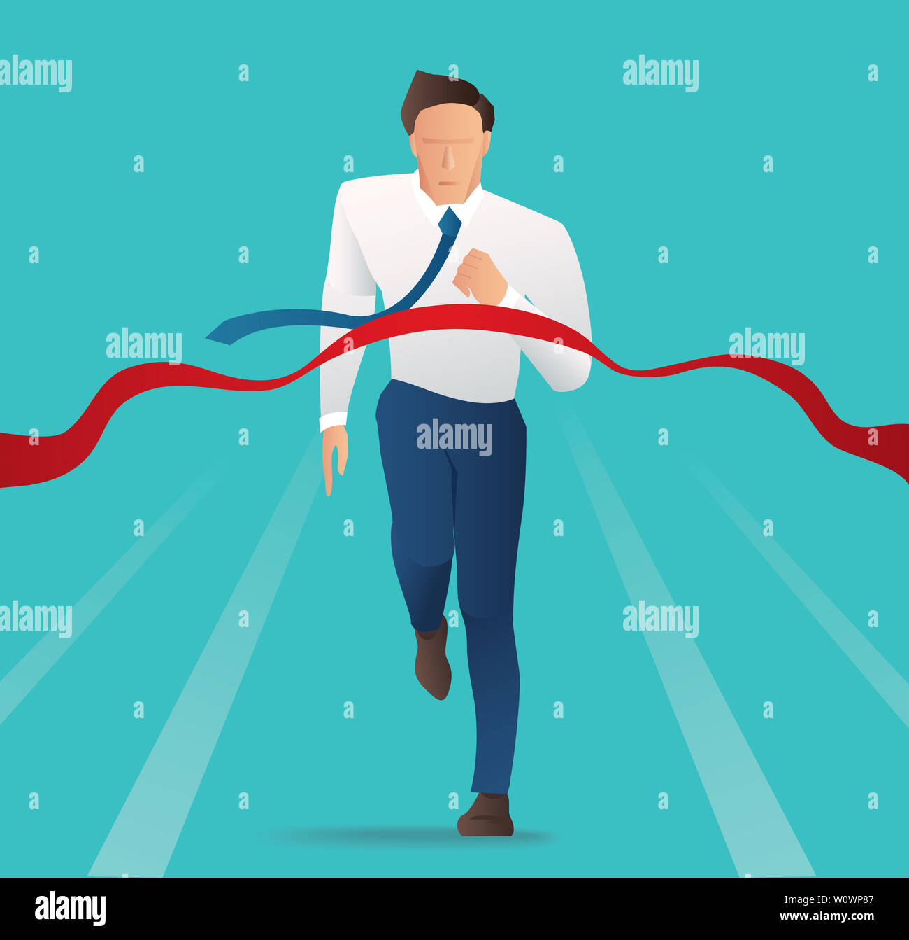 Finishing line red ribbon hi-res stock photography and images - Alamy