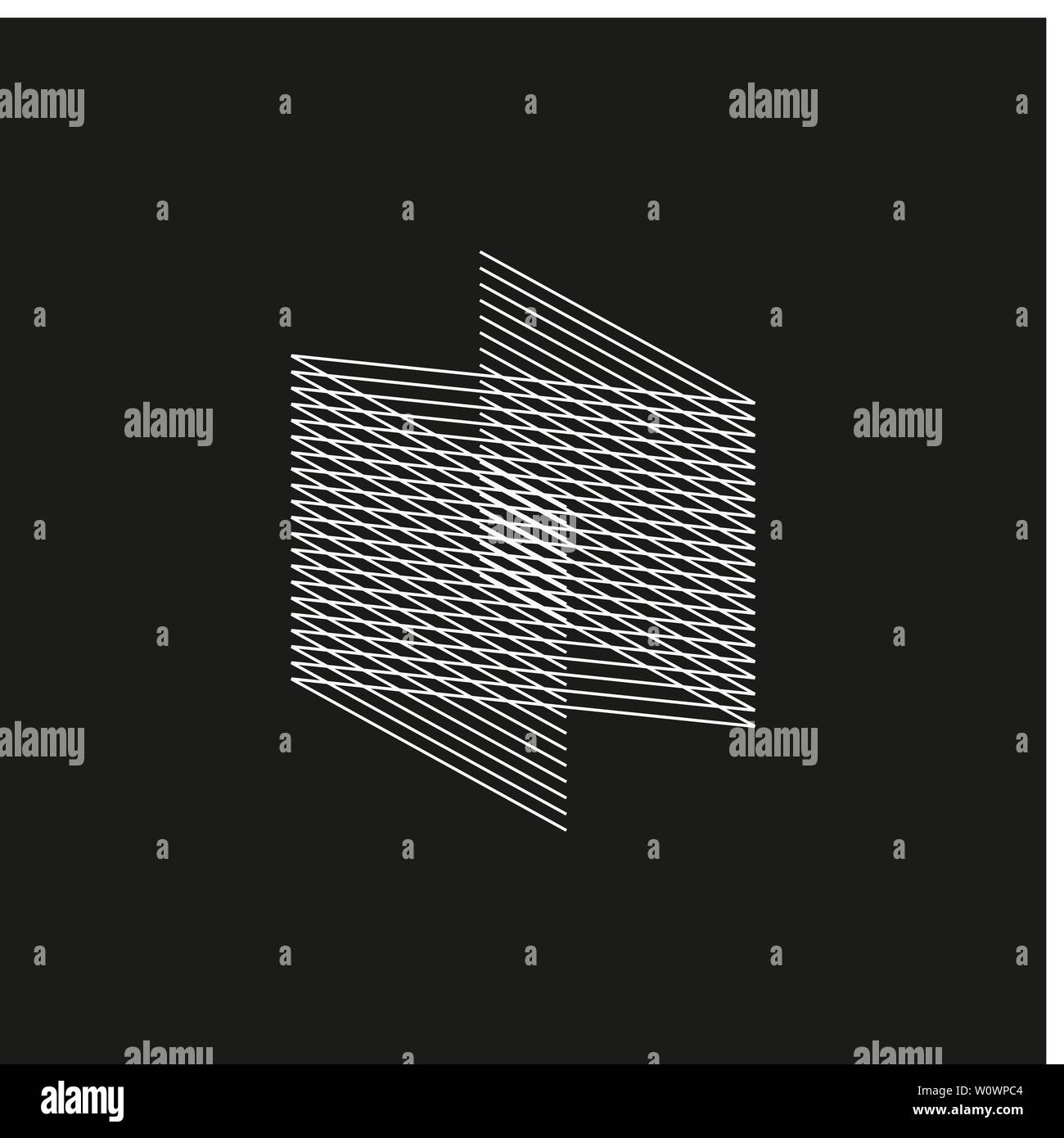 Isometric Geometric Font. Line blend style letter N. Typography design ...