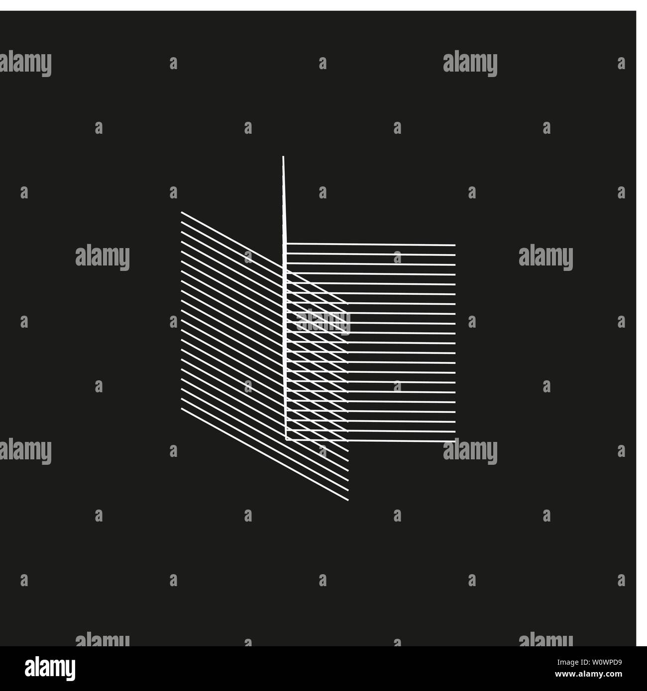 Isometric Geometric Font. Line blend style letter K. Typography design ...