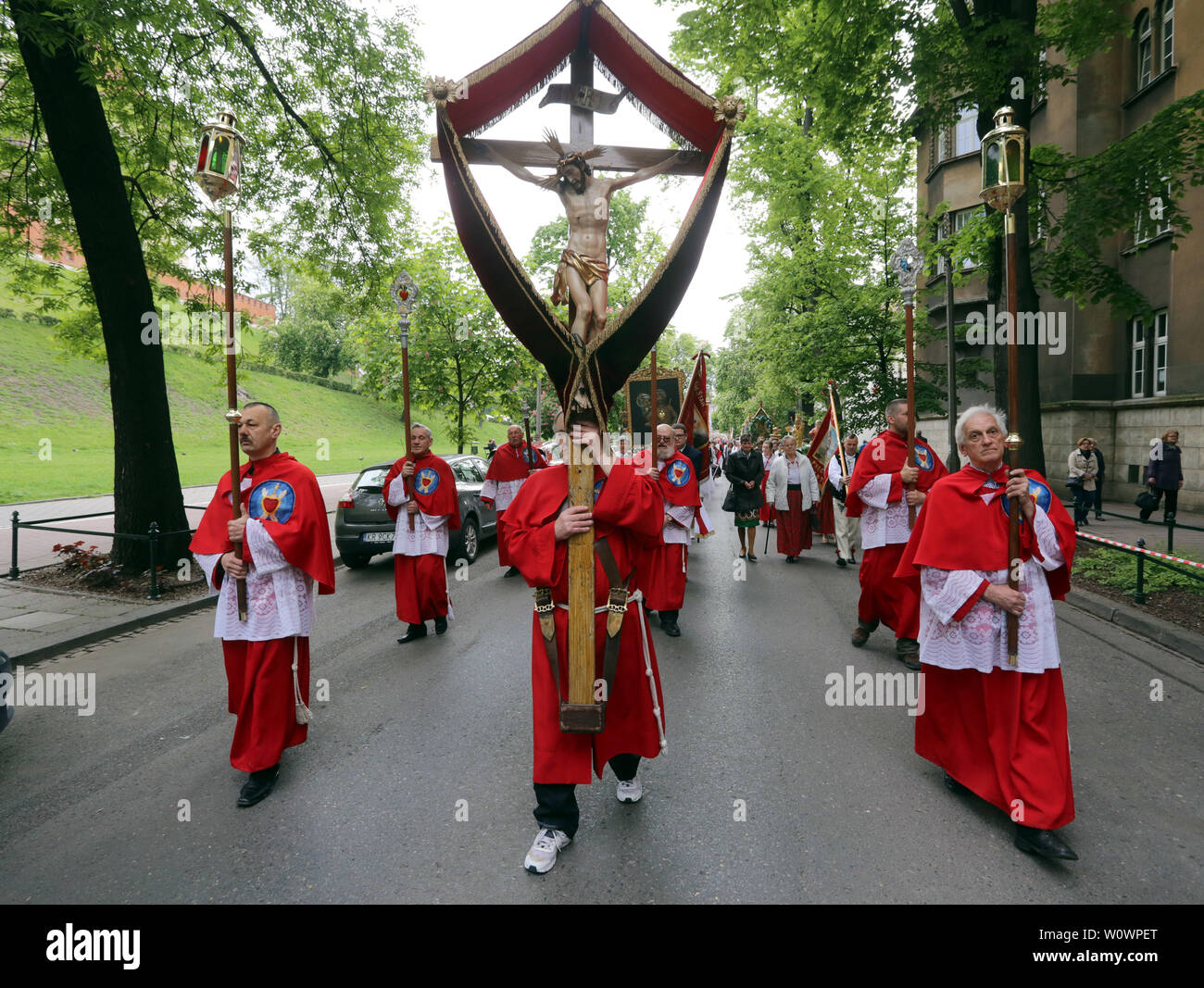 Krakow. Cracow. Poland. St. Stanislaw procession from Wawel Royal ...