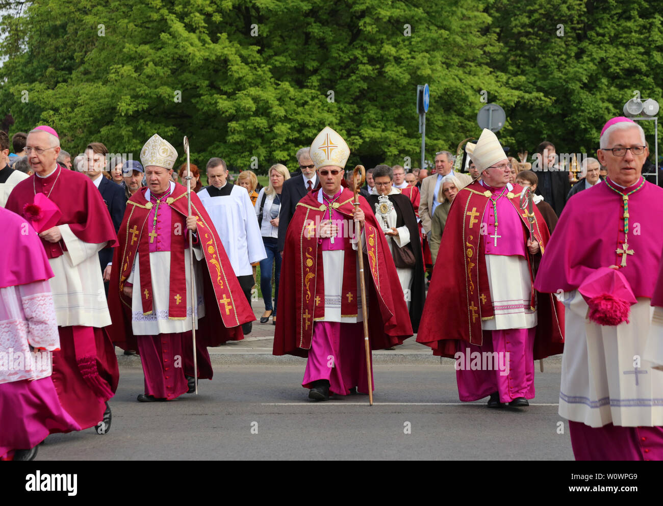 Krakow. Cracow. Poland. St. Stanislaw procession from Wawel Royal ...