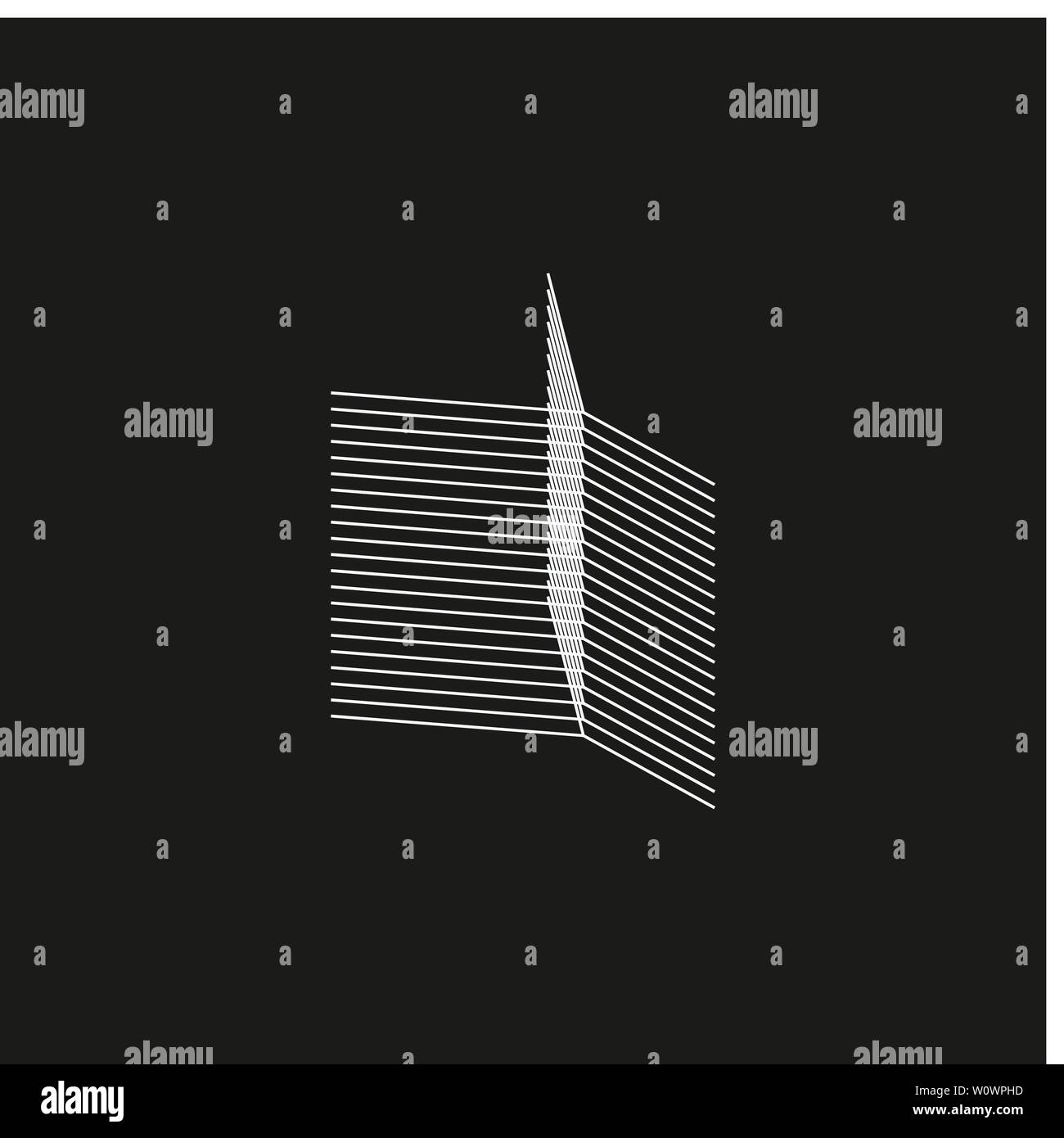 Isometric Geometric Font. Line blend style letter Y. Typography design ...