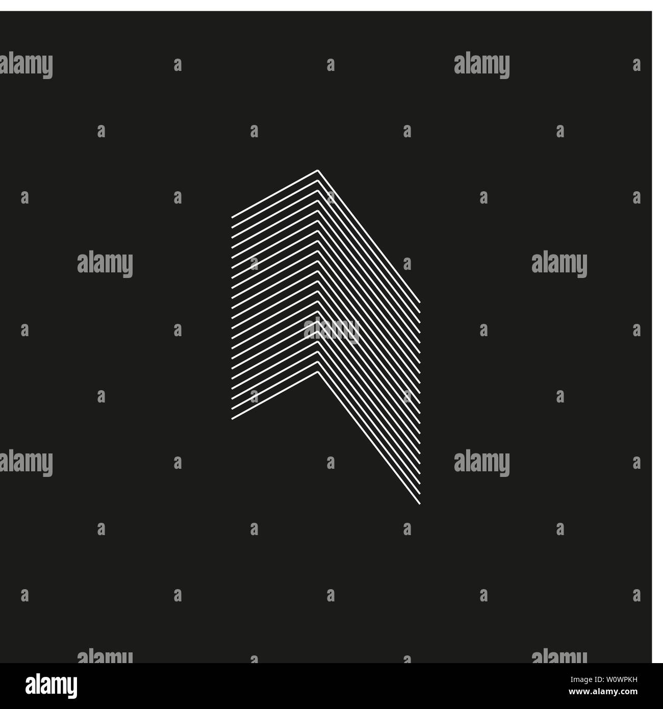 Isometric Geometric Font. Line blend style number 7. Typography design ...