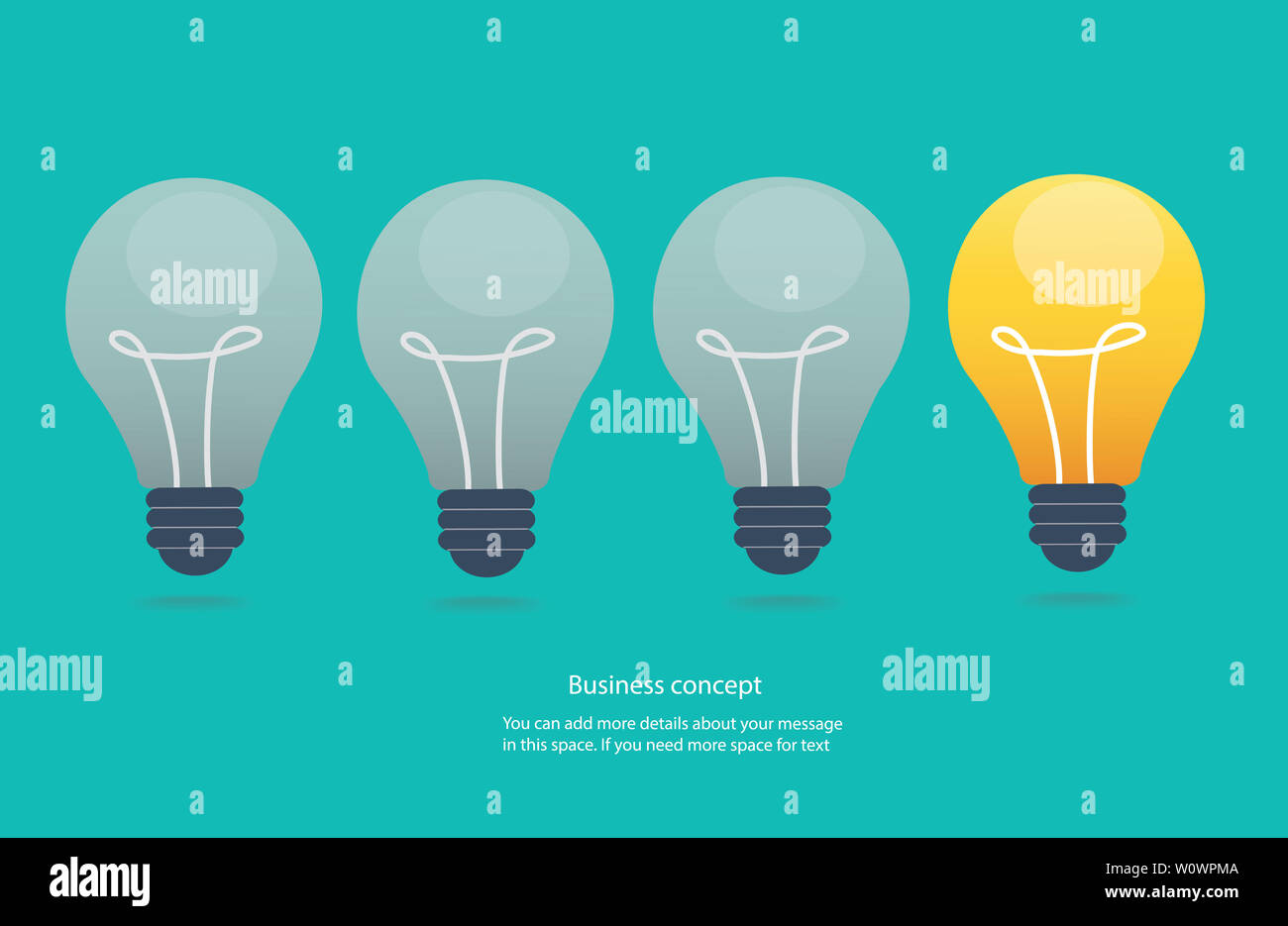 creative idea concept, light bulbs icon Stock Photo - Alamy